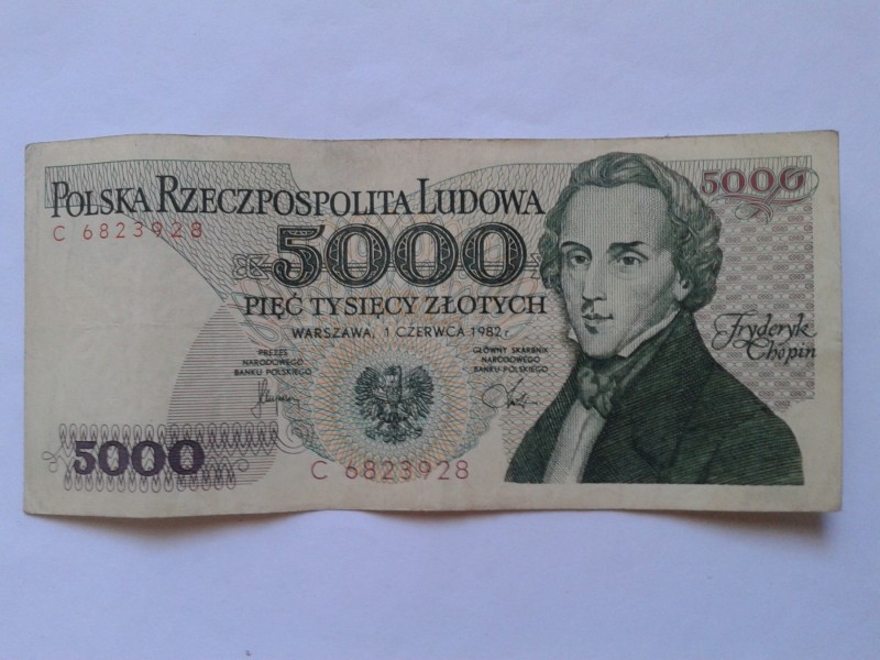 Poljska-5000 Piec Tysiecy Zlotych iz 1982 god