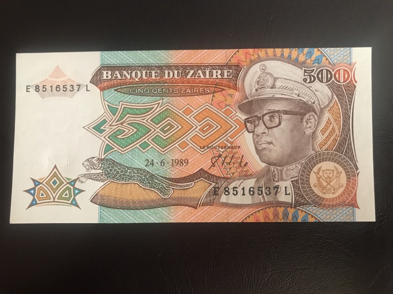 ZAIR 500 ZAIRES.1989. UNC.