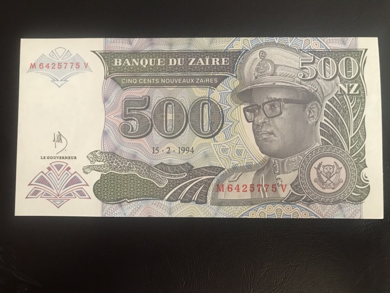 ZAIR 500 ZAIRES.1994. UNC.