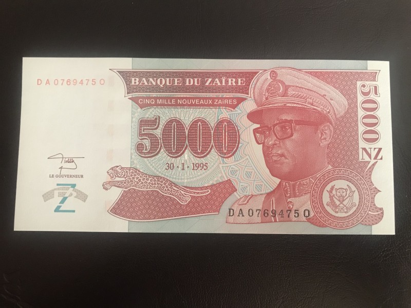 ZAIR 5000 ZAIRES.1995. UNC.