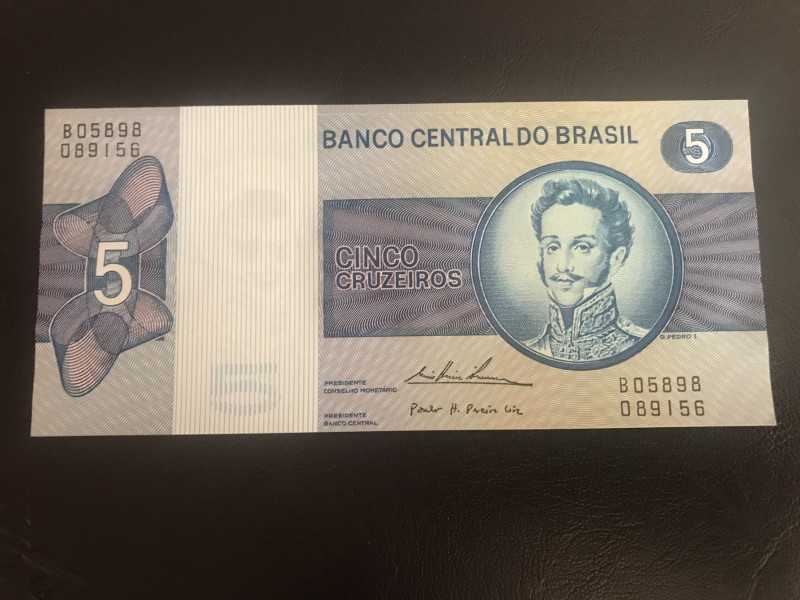 BRAZIL 5 CRUZEIROS. UNC.