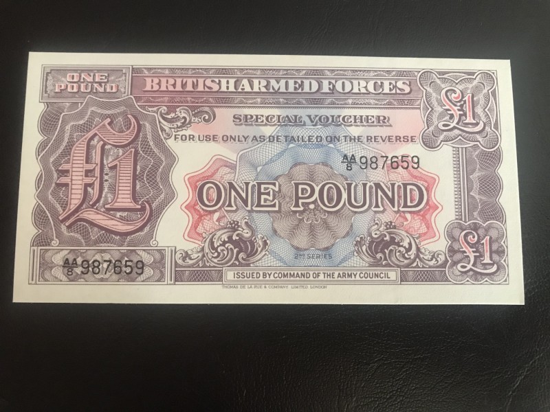 BRITISH ARMED FORCES 1 POUND. UNC.