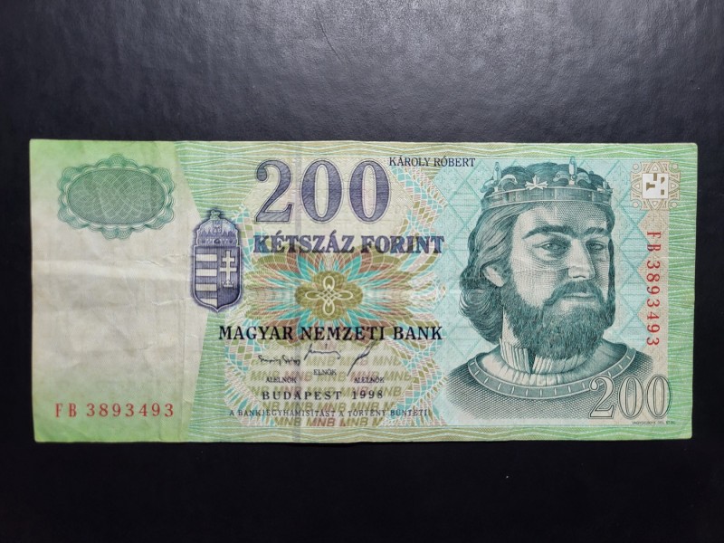 MAĐARSKA, 200 Forinti, 1998.