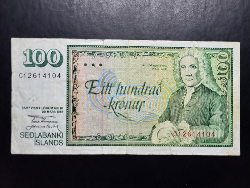 ISLAND, 100 Kruna, 1961