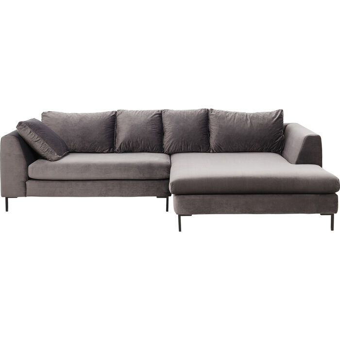 Corner Sofa Gianni Velvet Grey Right B