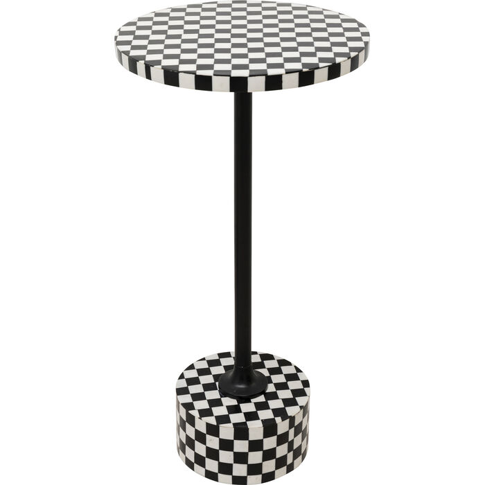 Side Table Domero Chess Black White Ø2