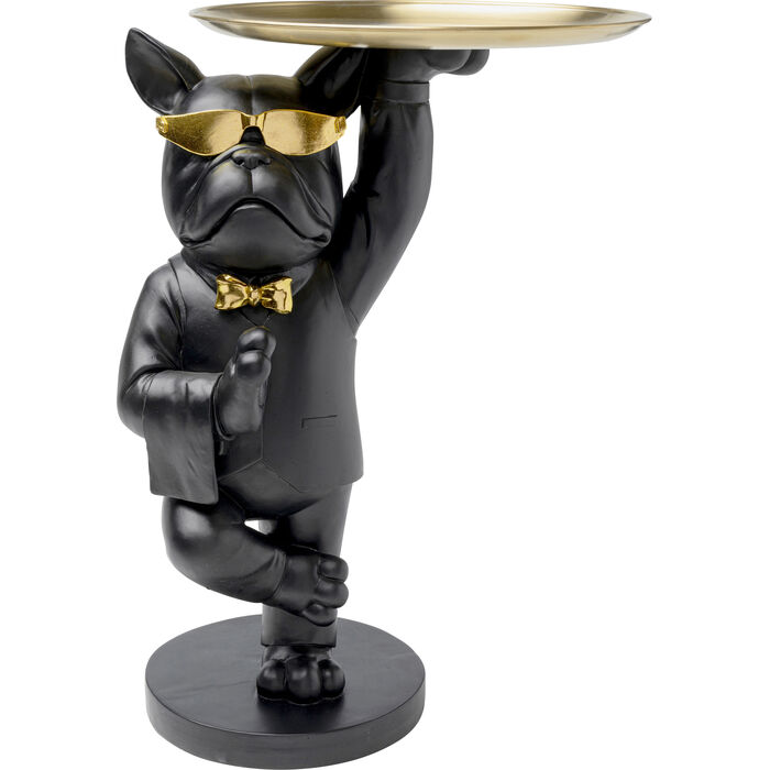 Side Table Cool Bulldog Tray Black 34x