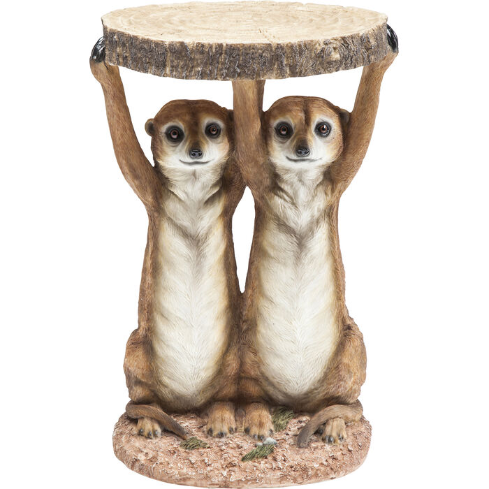 Side Table Animal Meerkat Sisters Ø33c