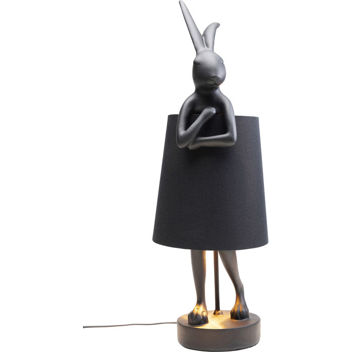 Table Lamp Animal Rabbit Matt Black 68