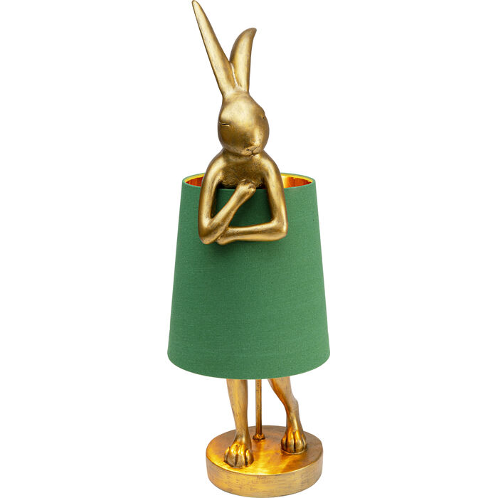 Table Lamp Animal Rabbit Gold/Green 68