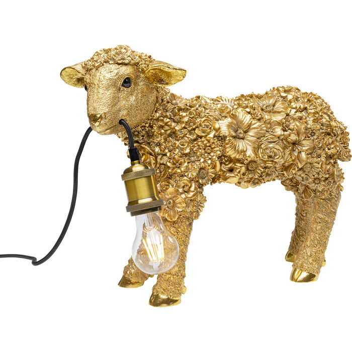 Table Lamp Animal Flower Sheep Gold 36