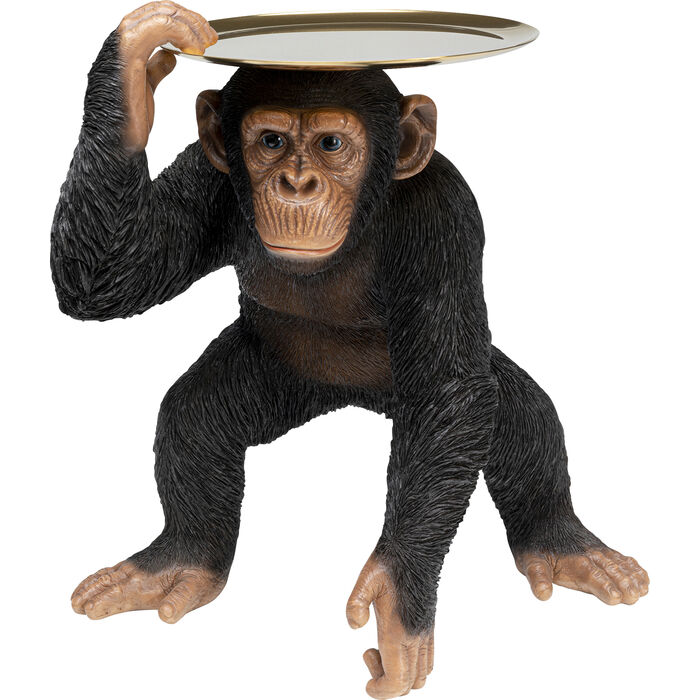 Deco Figurine Butler Playing Chimp Bla