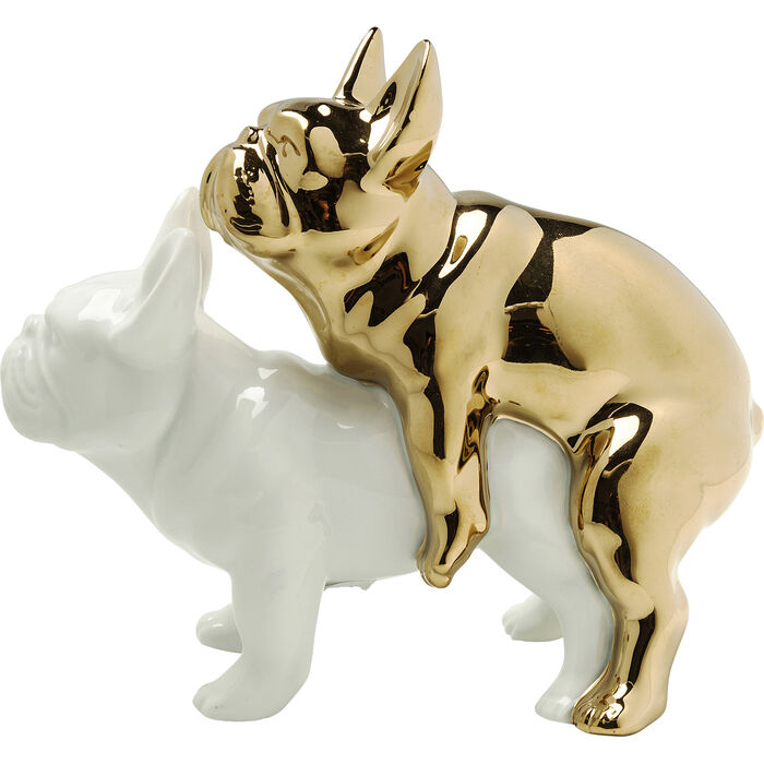 Deco Figurine Love Dogs Gold