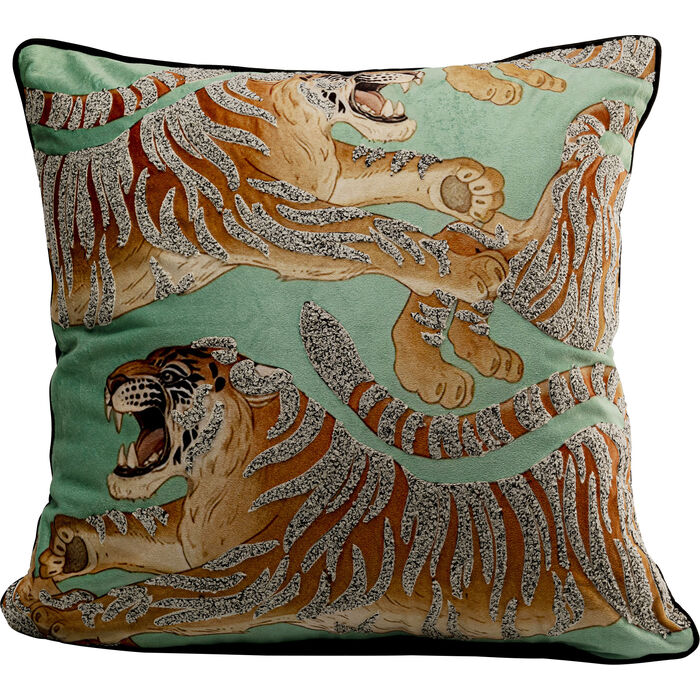 Cushion Tiger Love Mint 45x45cm