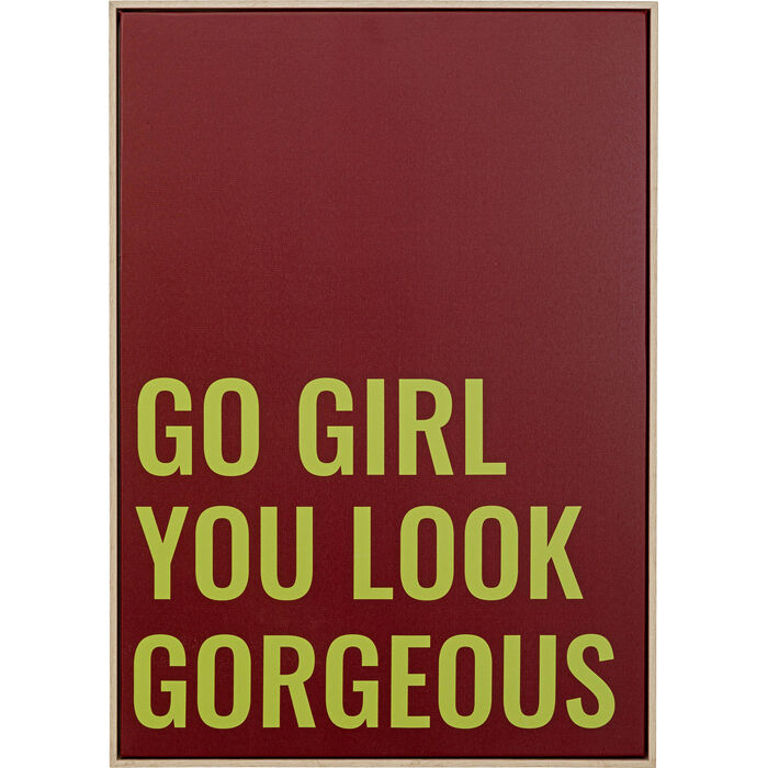 Framed Picture Go Girl 50x70cm