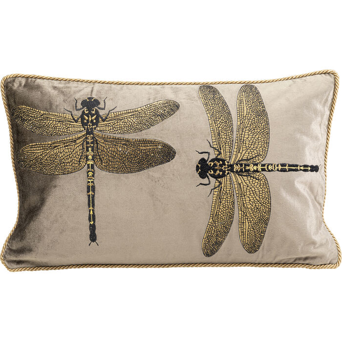 Cushion Glitter Dragonfly Brown 50x30c