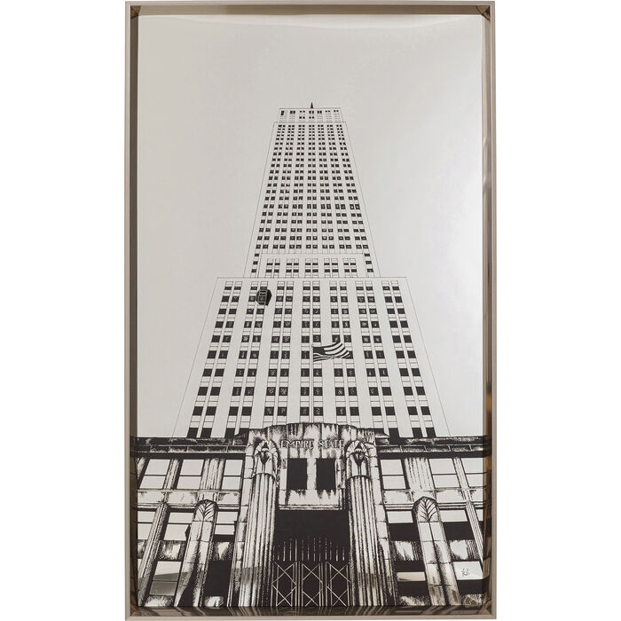 Framed Picture Empire State Mirror 77x