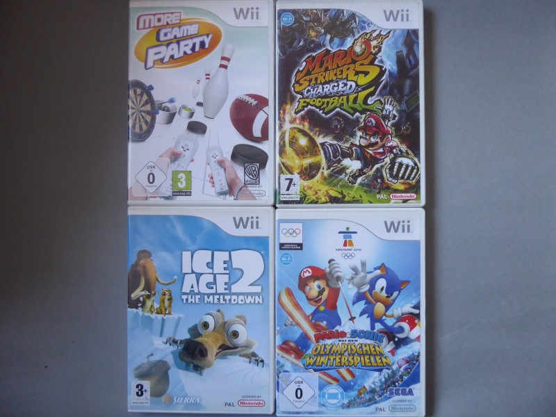 Wii, Game Party, Mario Strikers, Ice Age 2, Olimpic