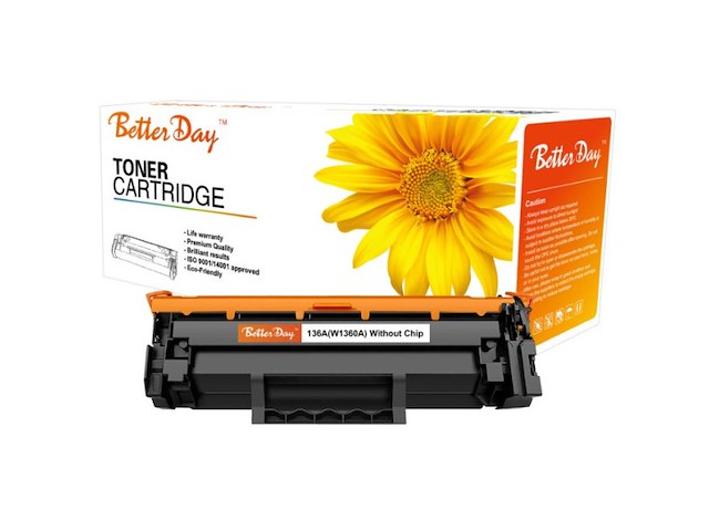 Toner BetterDay 136A, W1360A M211/M236 zam. kaseta za HP 1.15k (bez cipa)