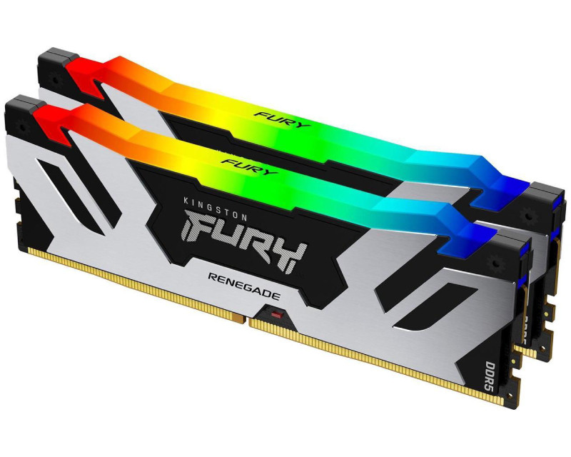 KINGSTON - DIMM DDR5 48GB (2x24GB kit) 7200MT/s KF572C38RSAK2-48 FURY Renegade Silver RGB XMP