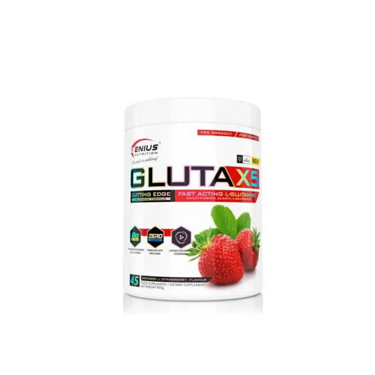 GENIUS NUTRITION Gluta X5, Jagoda, 405g