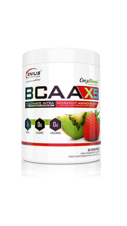 GENIUS NUTRITION BCAA X5, Kivi-Jagoda, 360g