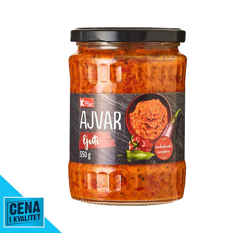 k plus ajvar ljuti premium 550g k plus gg