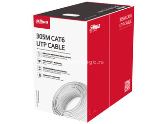 Dahua PFM923I-6UN-C, CAT6E LSZH CPR E KABL OFC(OXYGEN FREE COPPER) PVC IZOLACIJA PAKOVANJE 305M