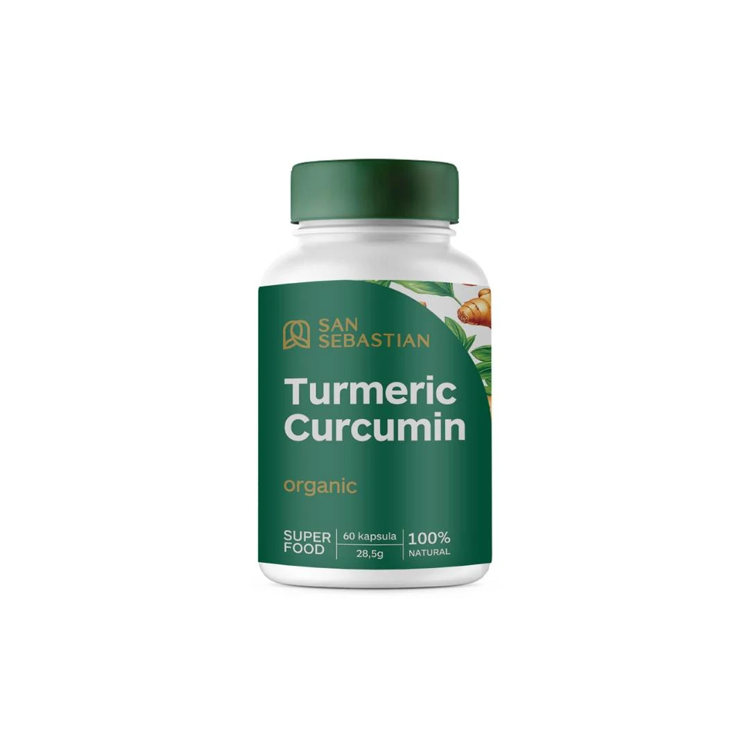 SAN SEBASTIAN Organska Kurkuma i Plod Crnog Bibera Turmeric Curcumin 60 Kapsula