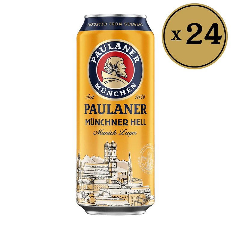 PAULANER Munchner Hell Pivo 0.5l, 24 komada