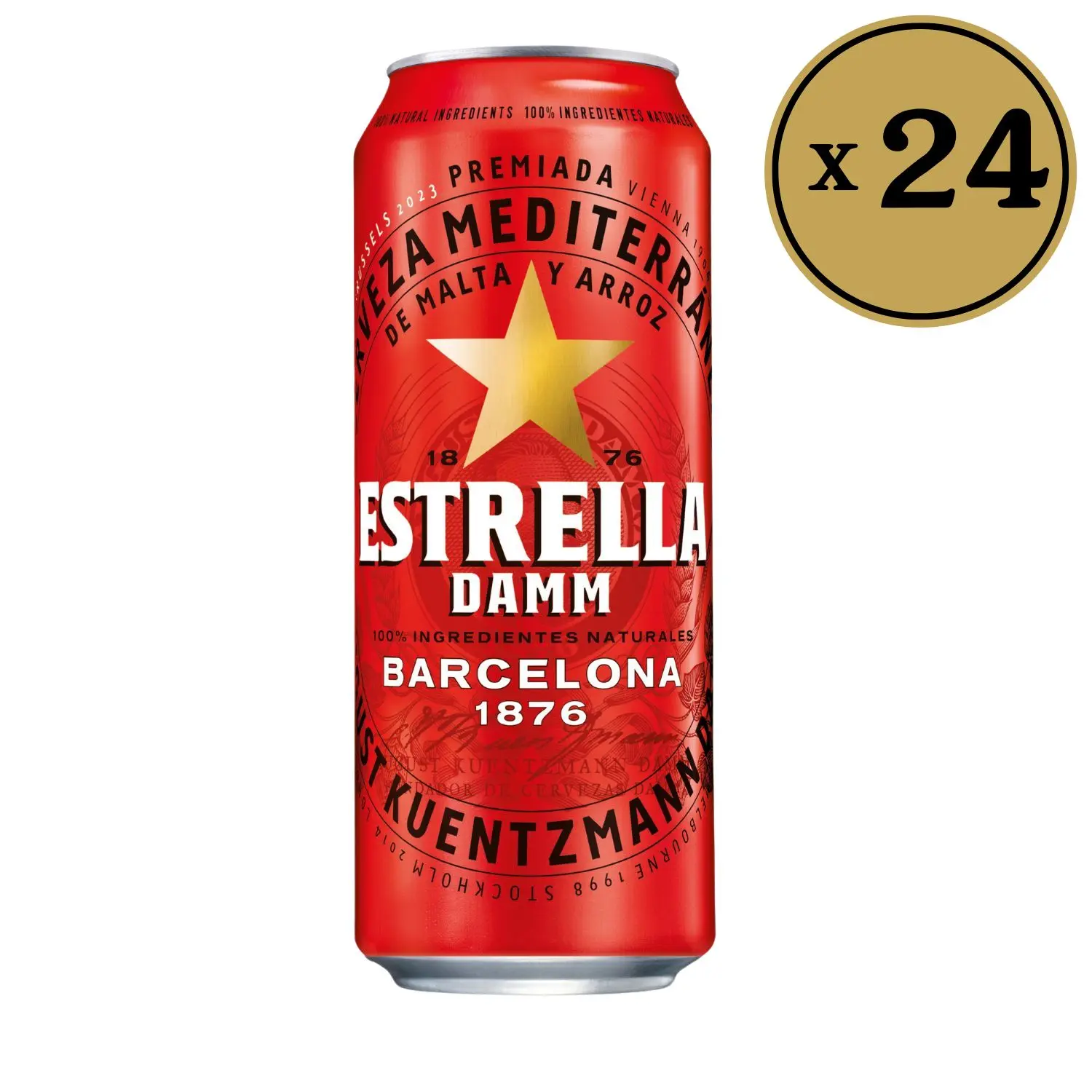 ESTRELA DAMM Svetlo lager pivo, limenka 0,5l, 24 komada