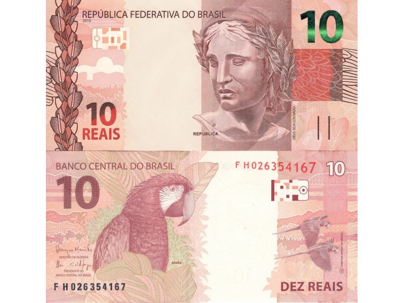 BRAZIL 10 Reais 2010 UNC, P-254