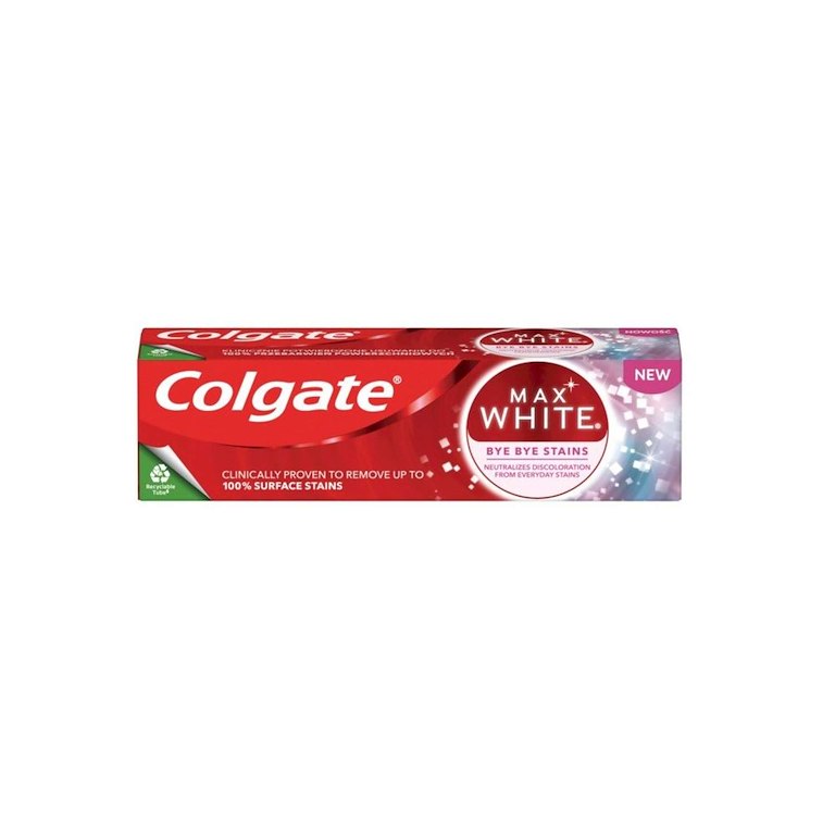 Colgate zp tp max white bye bye stains 75ml colgate