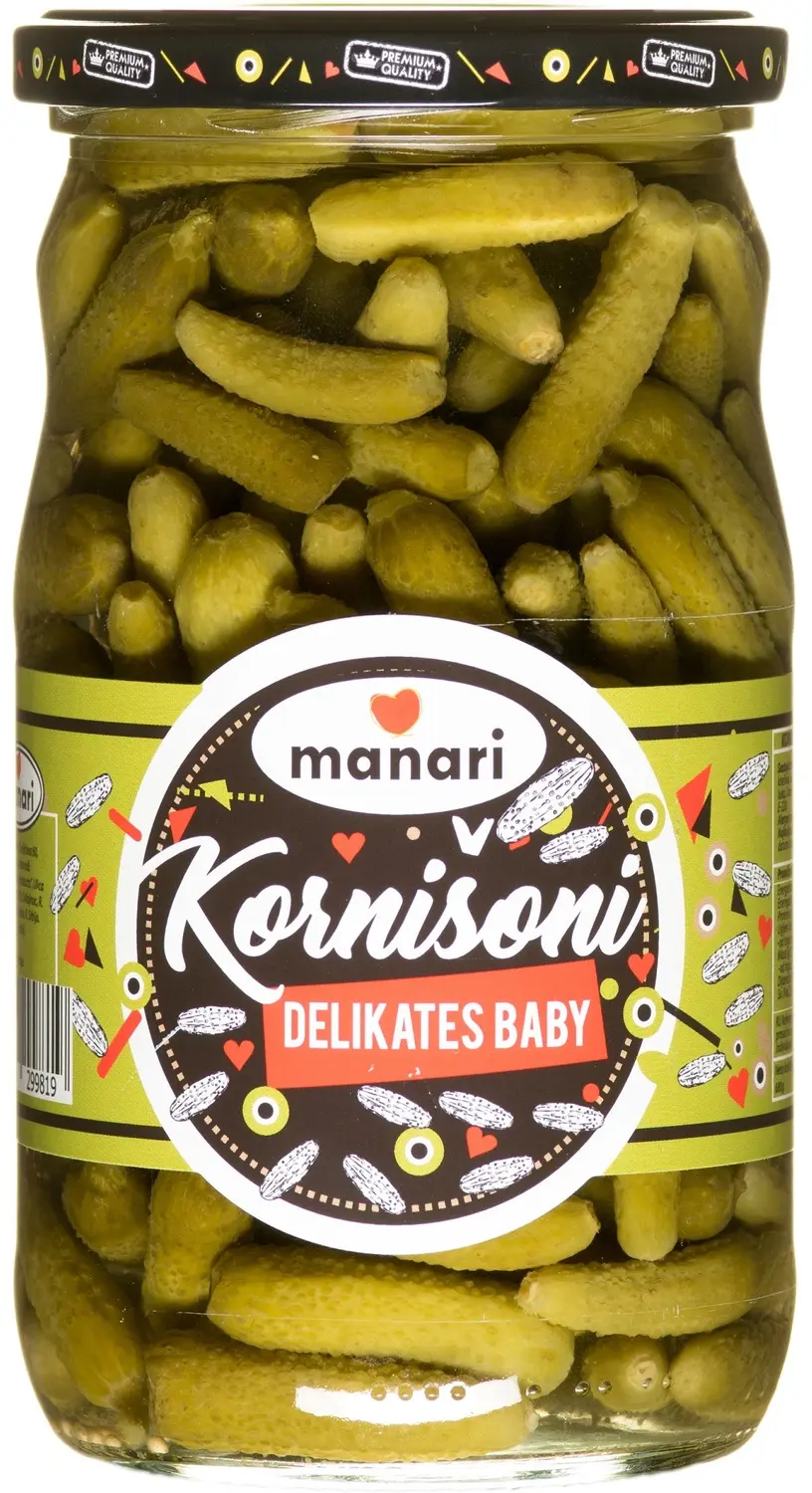 Manari Kornišoni Delikates, 1-3cm, 400g, 720ml