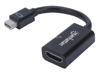 Adapter Manhattan 151528 Mini DisplayPort/M - HDMI 1080p Crni