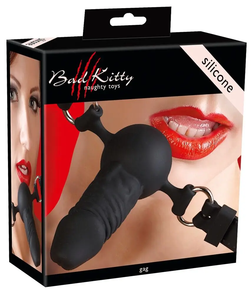 Bad Kitty Gag Dildo loptica Crni