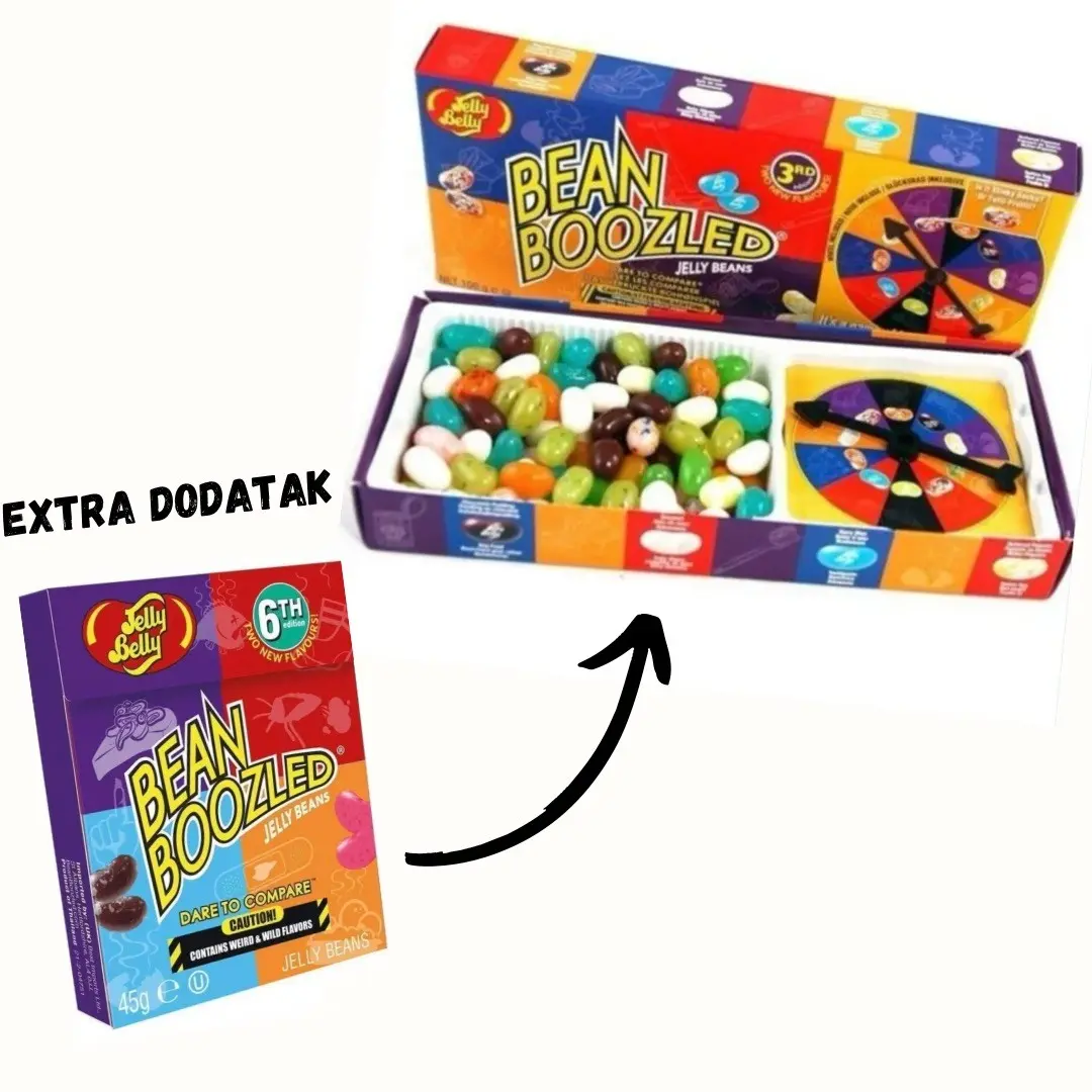 Jelly Belly Candy Draže bombone Beanboozled, 45g + Draže bombone Beanboozled, 100g