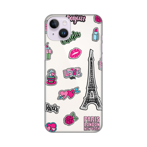 Torbica Silikonska Print Skin za iPhone 14 Plus 6.7 Love Paris