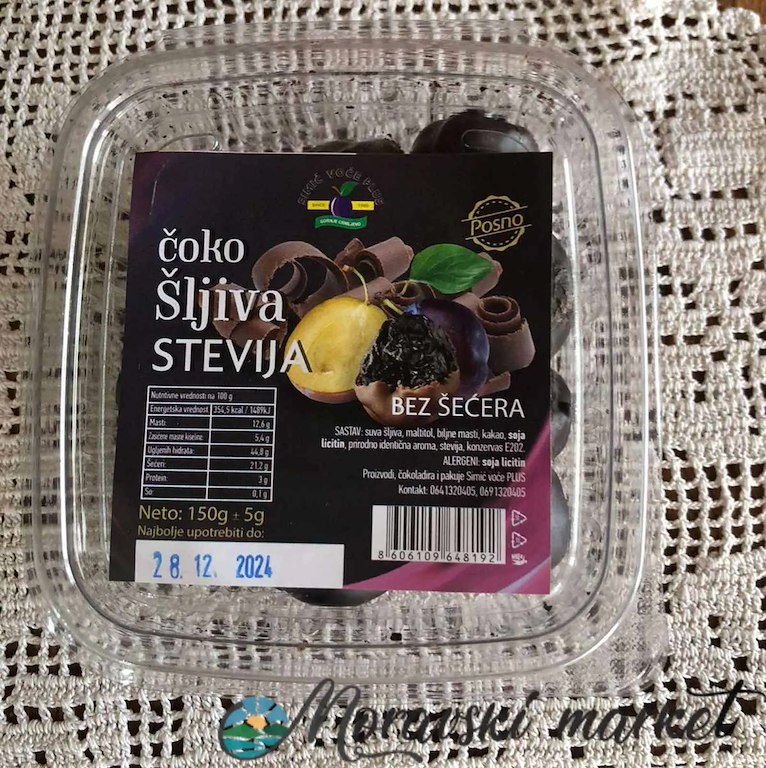 Čoko šljiva stevia 150g