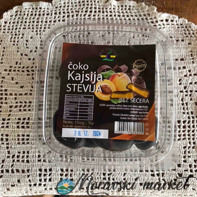 Čoko kajsija stevia 150g