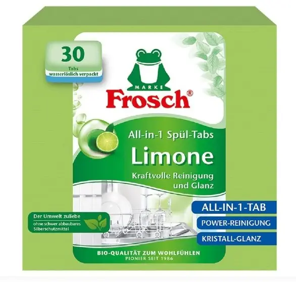 FROSH Tablete za mašinsko pranje sudova Green lemon 30 komada