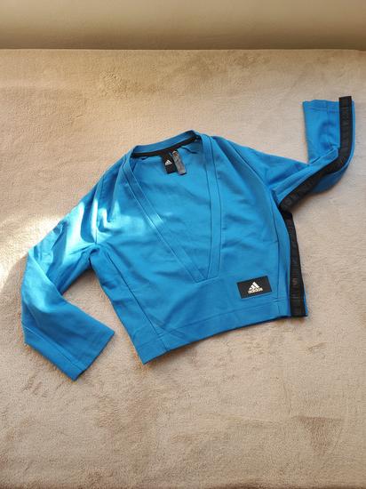 Adidas original plavi crop top duks