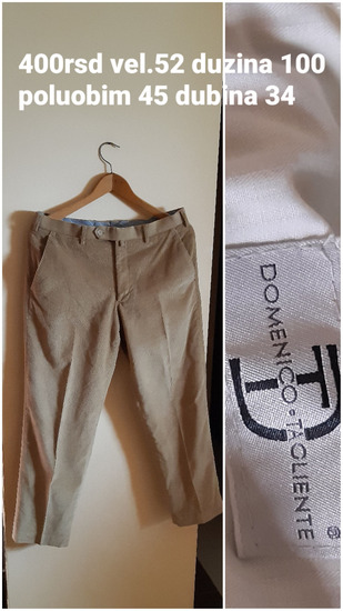 Muske pantalone vel.52 Domenico Taoliente 300din