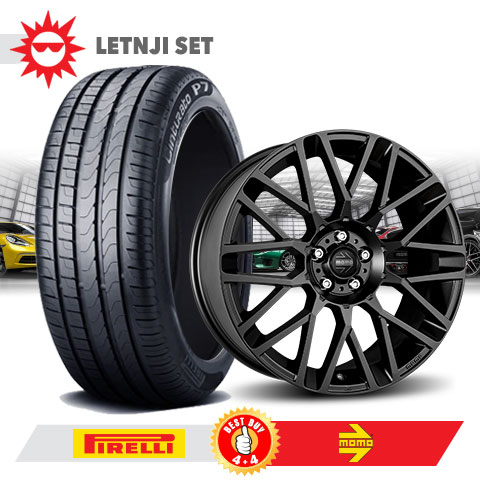 245/45 R18 SET PIRELLI + MOMO REV MB 5/112