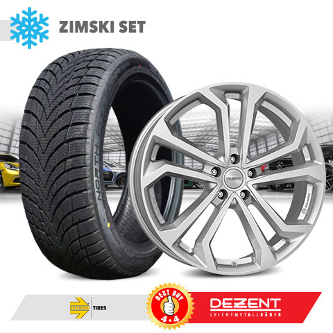 215/65 R17 SET Z MOMO + DEZENT TA SIL 5/114.3 + TPMS