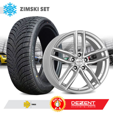 215/65 R17 SET Z MOMO + DEZENT TR SIL 5/114.3 + TPMS