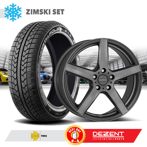 185/55 R15 SET Z MOMO + DEZENT TY GRAF MATT 4/100