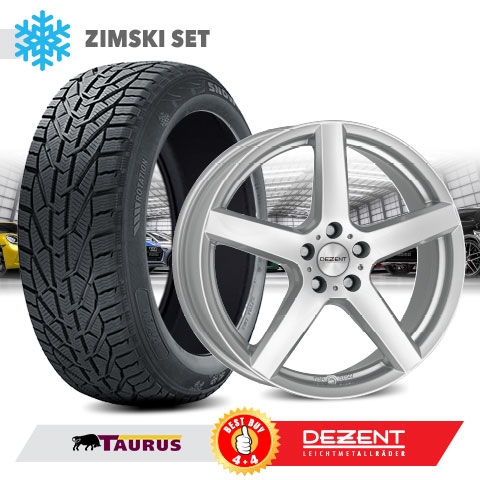 185/65 R15 SET Z TAURUS + DEZENT TY SIL 4/100