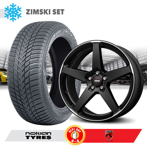 235/55 R18 SET Z NOKIAN + MOMO FIV MB POL 5/112