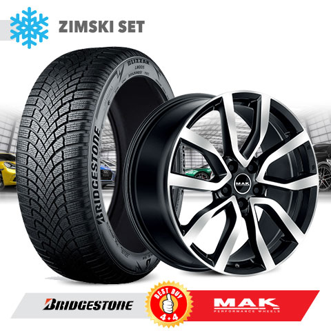 285/45 R21 SET Z BRIDGESTONE + MAK MID BM 5/112 + TPMS